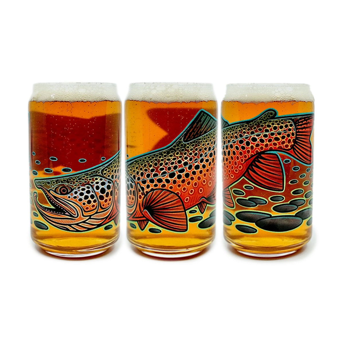 Brown Trout Beer Glass– Casey Underwood Artwork & Design